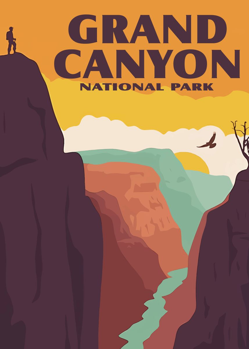 'Grand Canyon National Park' Poster, picture, metal print, paint by ...