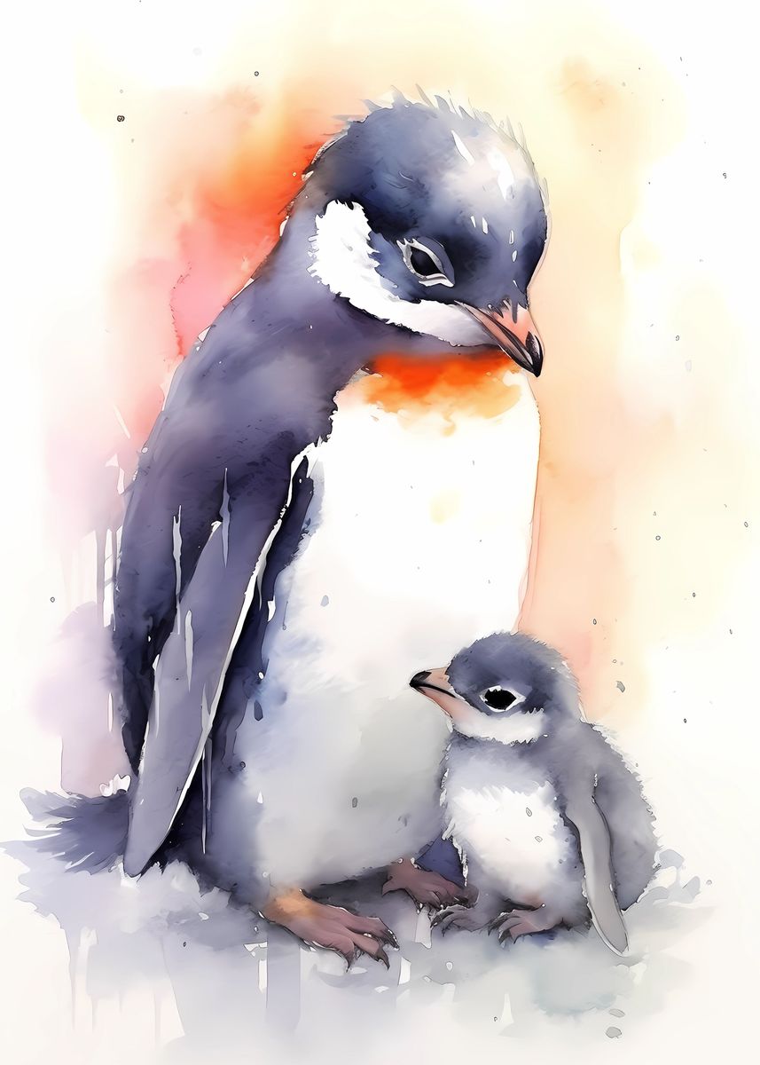 'Penguin Animal' Poster, picture, metal print, paint by DecoyDesign ...