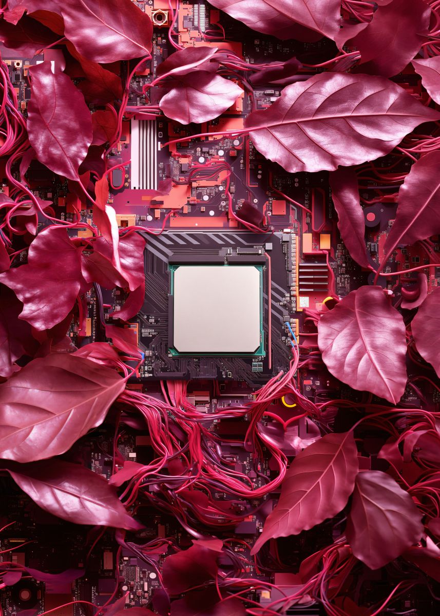 'CPU Organic Leaves' Poster by Luong Phat | Displate