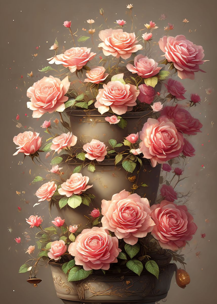 'Beautiful Rose Flower ' Poster, picture, metal print, paint by Alex ...