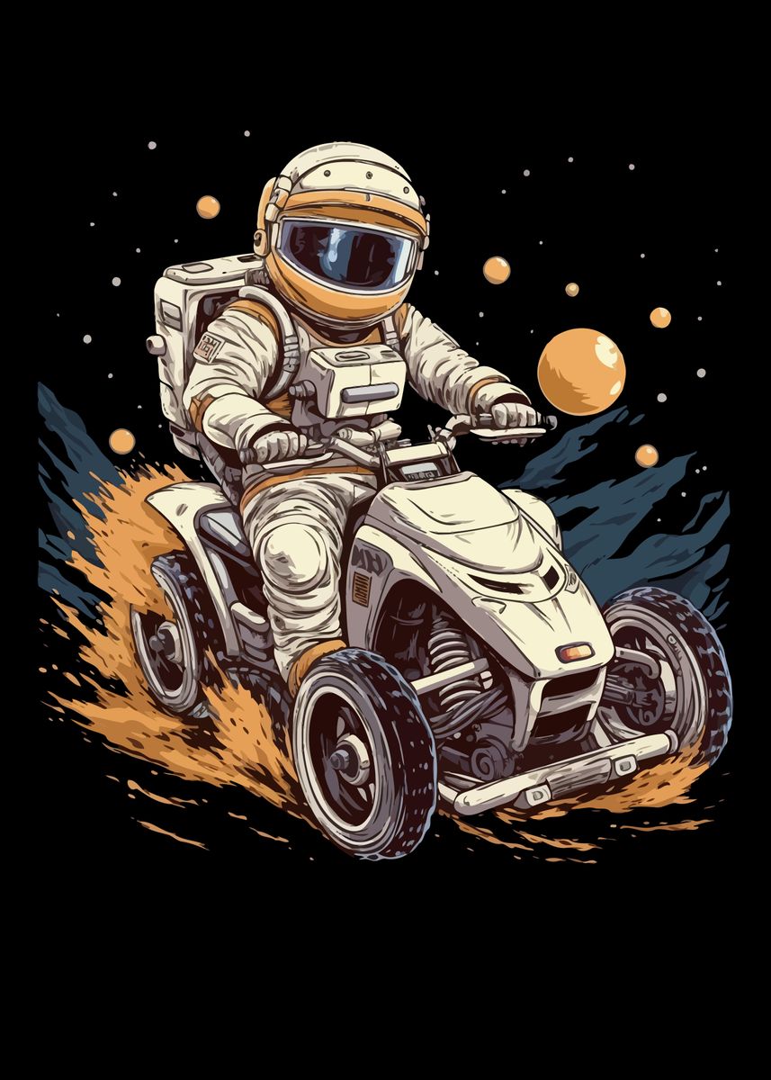 'ATV Lover Quad Bike' Poster, picture, metal print, paint by NAO | Displate