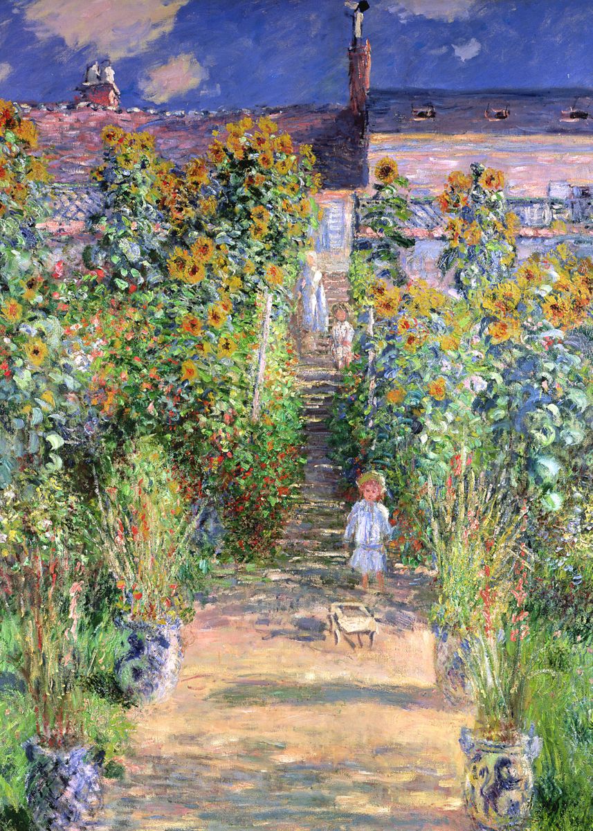 'The Artists Garden Monet' Poster, picture, metal print, paint by ...