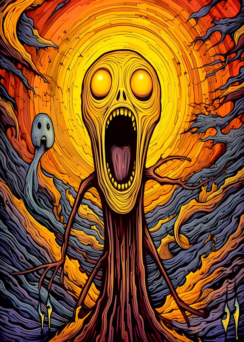 'Scream 8' Poster, picture, metal print, paint by the Moooh | Displate