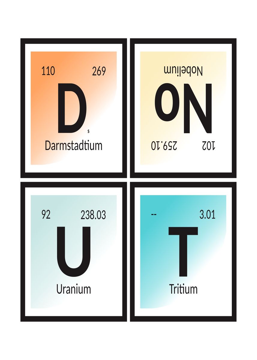 'Donut Element' Poster, picture, metal print, paint by Maozva | Displate