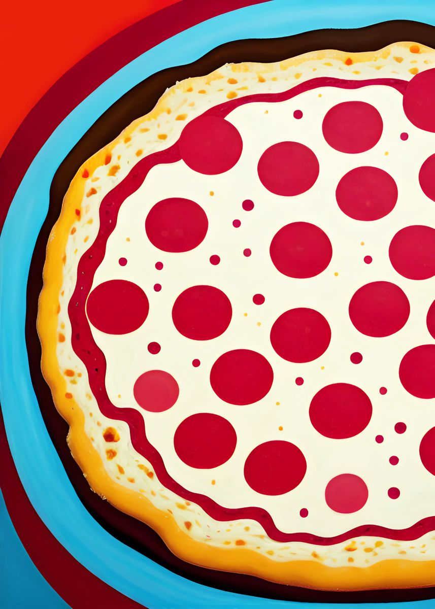'Big American Pizza' Poster, picture, metal print, paint by HyggeStudio ...