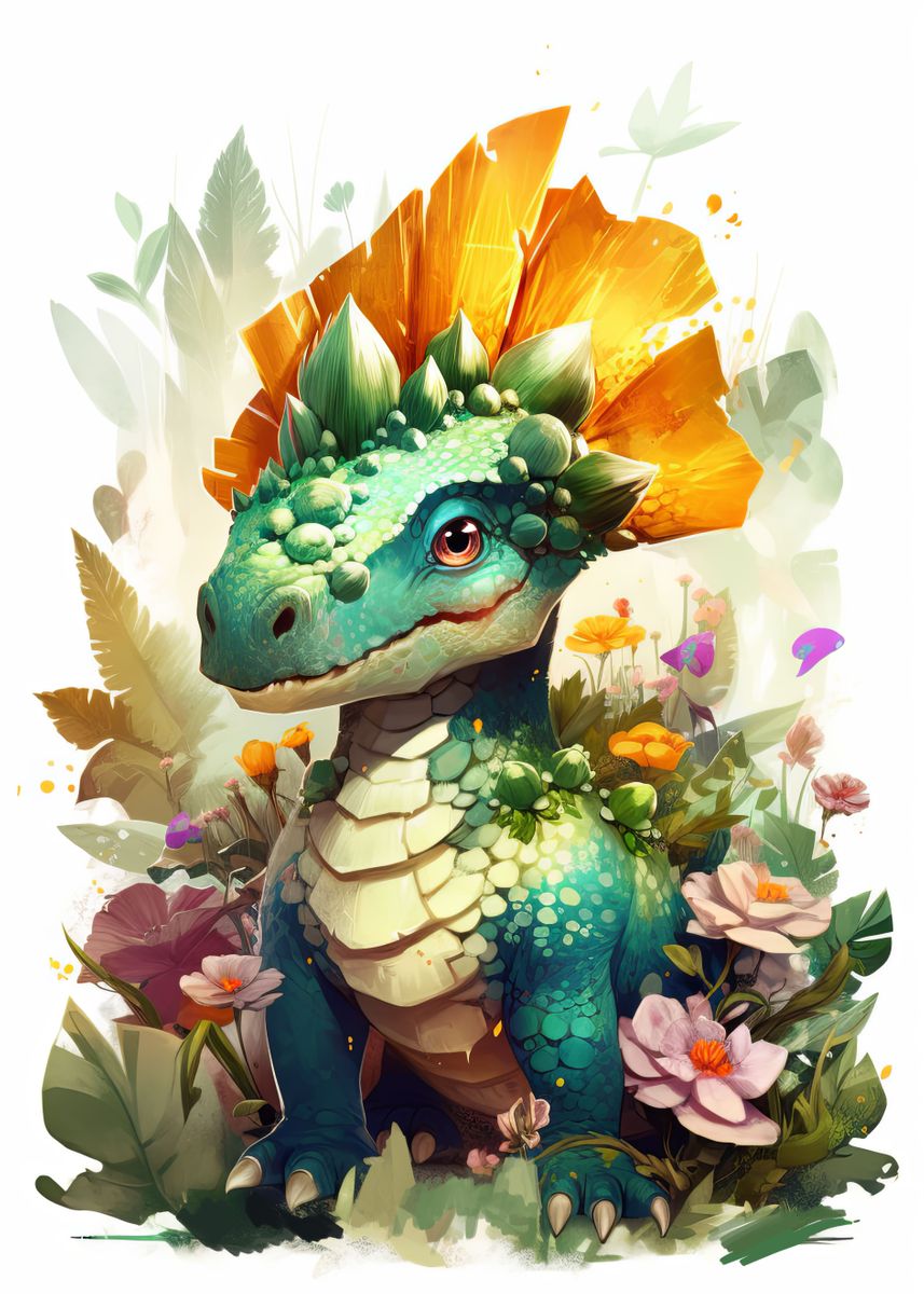 'Baby Dinosaur Poster' Poster by ArsFerrum | Displate