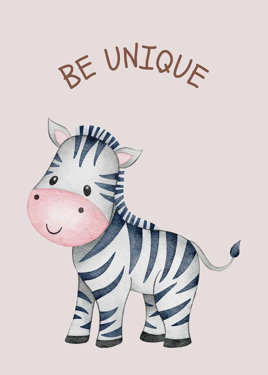'Be Unique' Poster, picture, metal print, paint by Simply Artwork ...