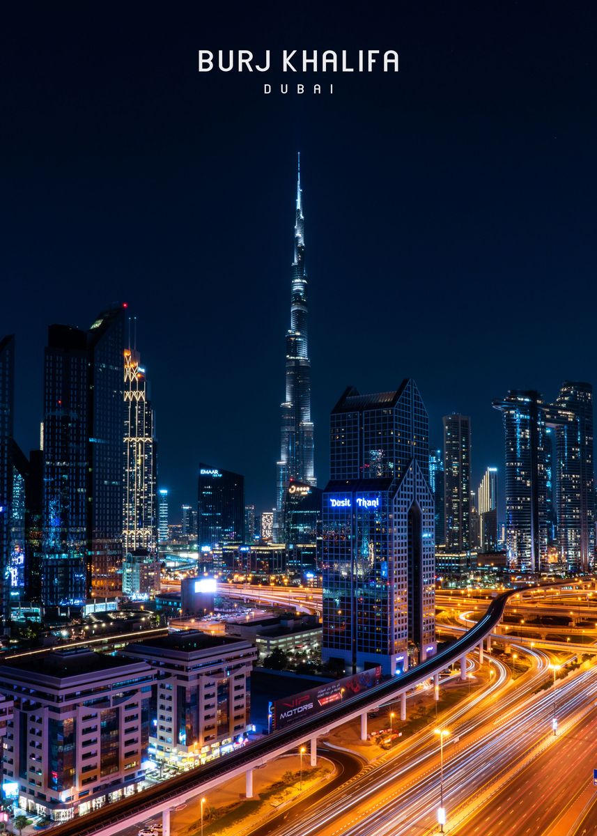 'Burj Khalifa ' Poster, picture, metal print, paint by Travel Addict ...