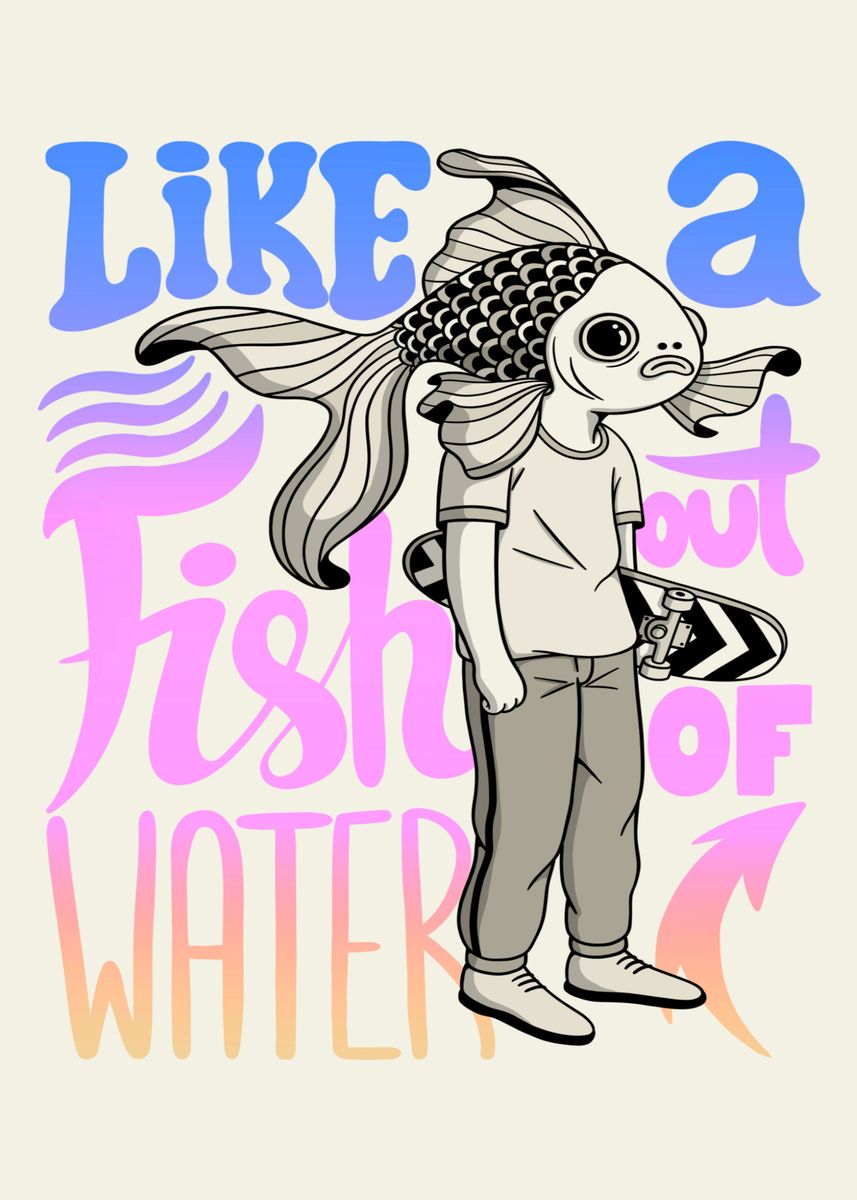 'Like a fish' Poster by REZ DESIGN | Displate