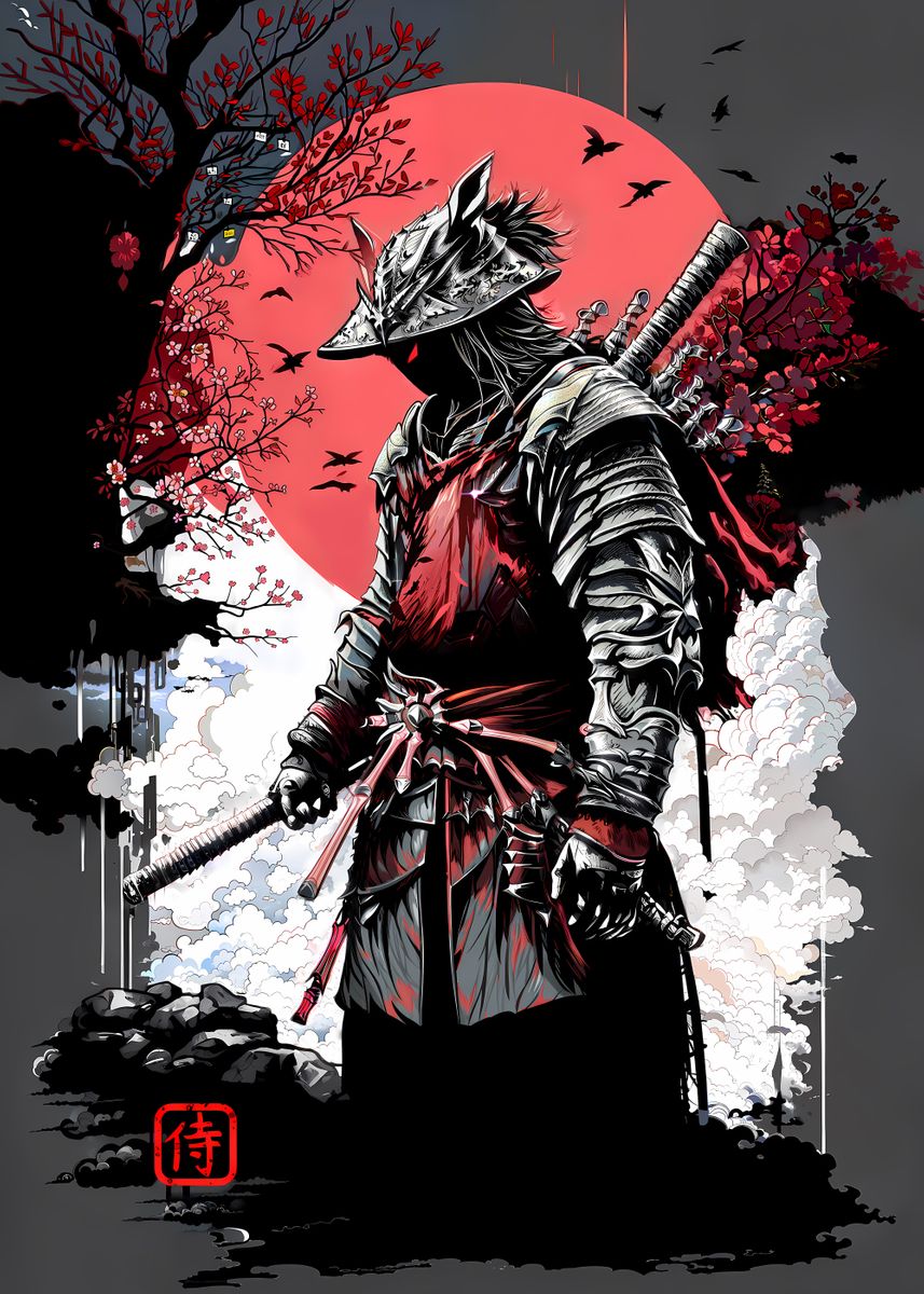 'Shadow Samurai' Poster, picture, metal print, paint by Luong Phat ...