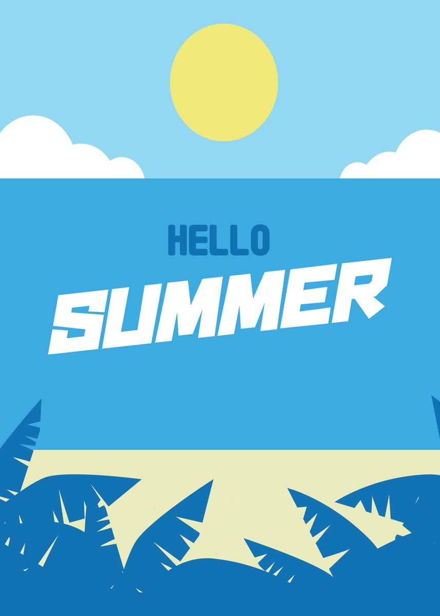 'Summer Sunset' Poster, picture, metal print, paint by Artditisme ...