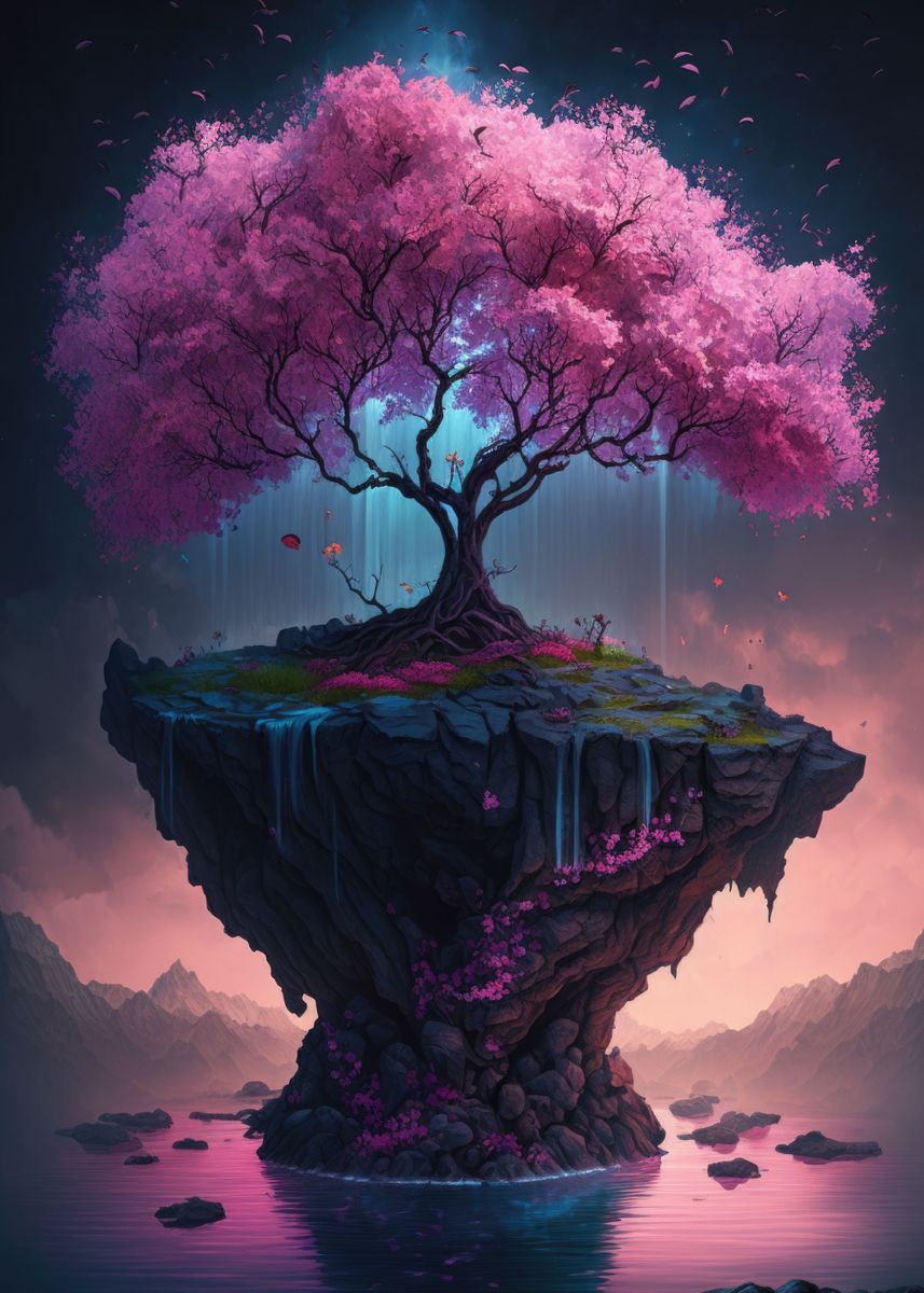'Cherry Blossom Tree' Poster, picture, metal print, paint by Bailey ...