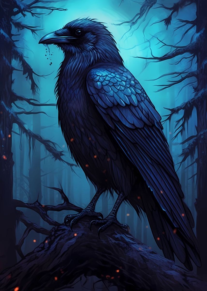 'Raven Animals' Poster, picture, metal print, paint by DecoyDesign ...