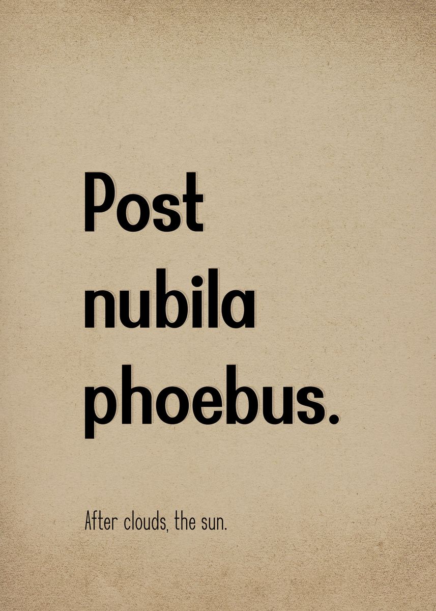 'Latin Quote Hope 2' Poster by Jovana | Displate