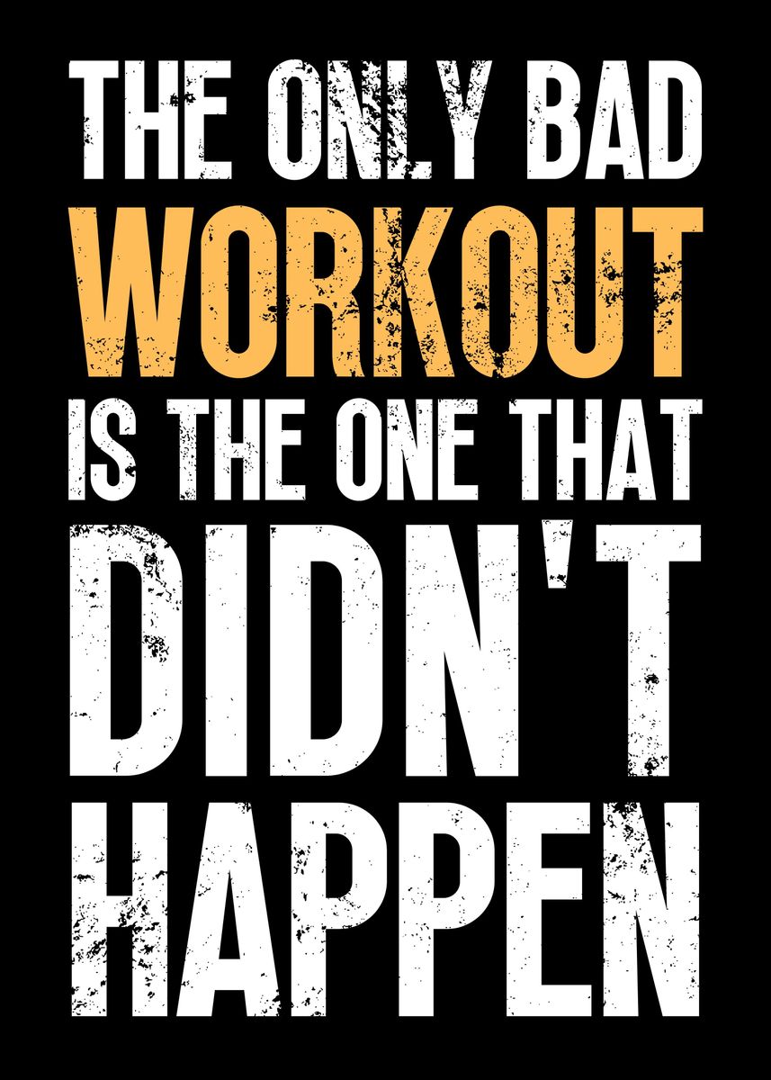 'Gym Motivation Quote' Poster by Yess | Displate