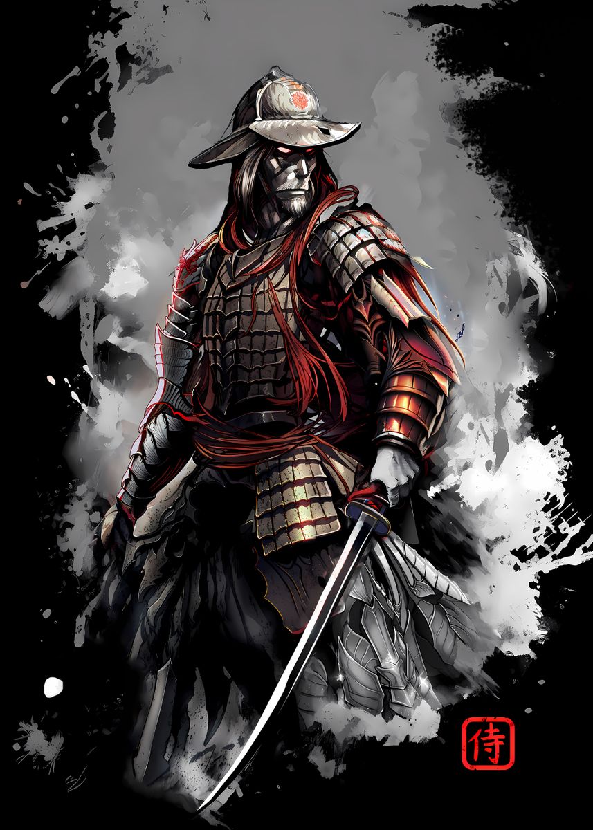 'Japan General Samurai' Poster, picture, metal print, paint by Luong ...