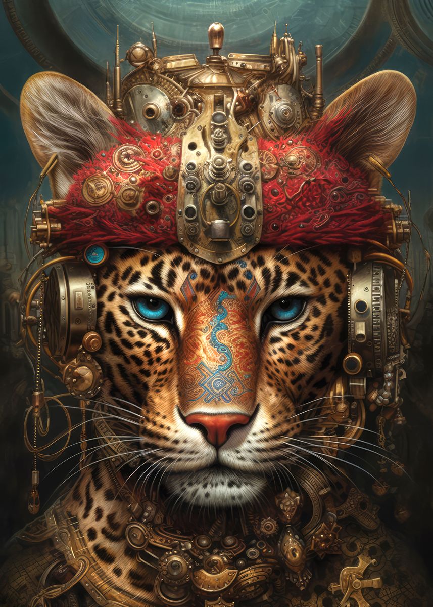 'Biomechanical Leopard' Poster, picture, metal print, paint by Kingdom ...