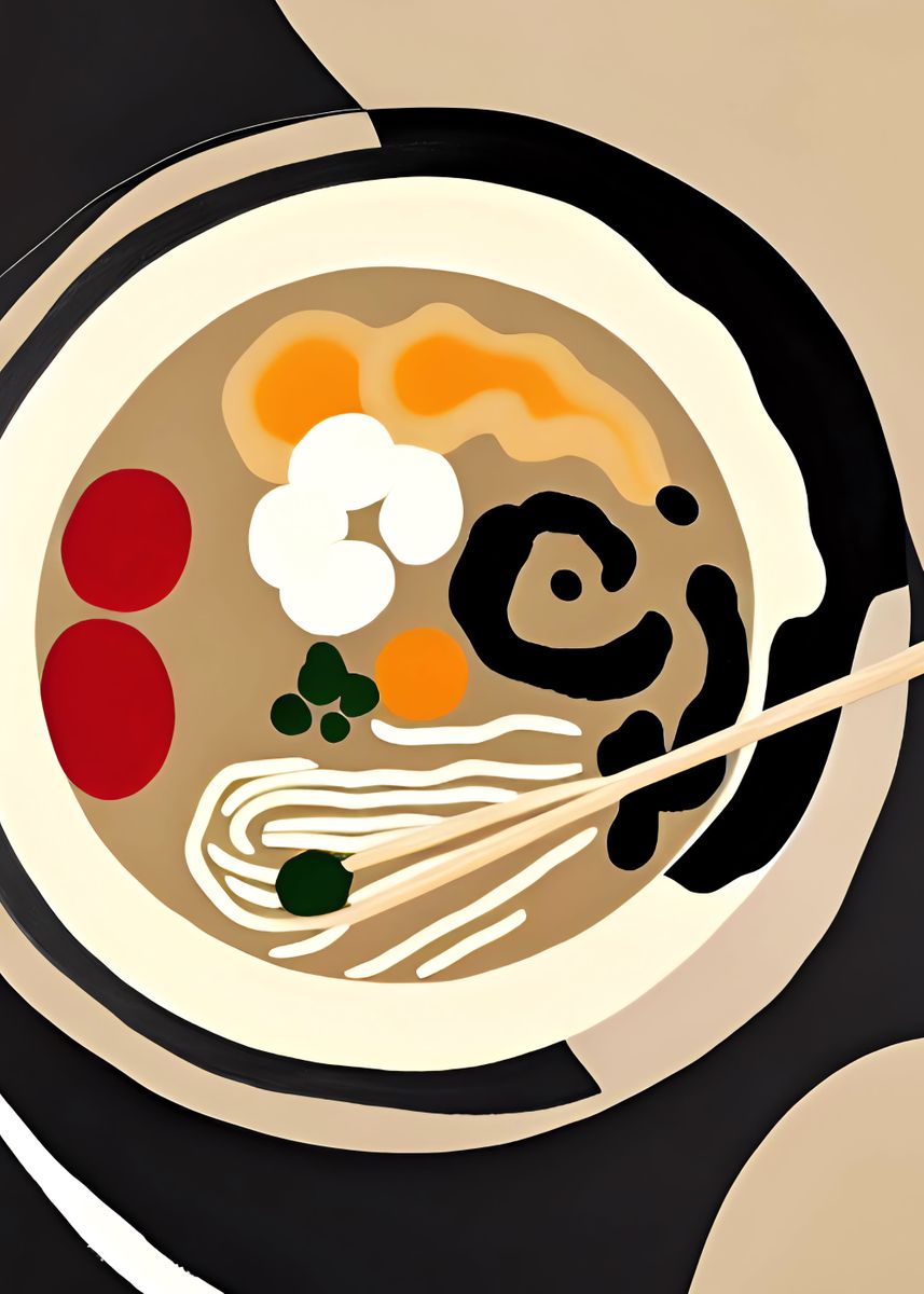 'Miso Soup Japanese Food' Poster, picture, metal print, paint by ...