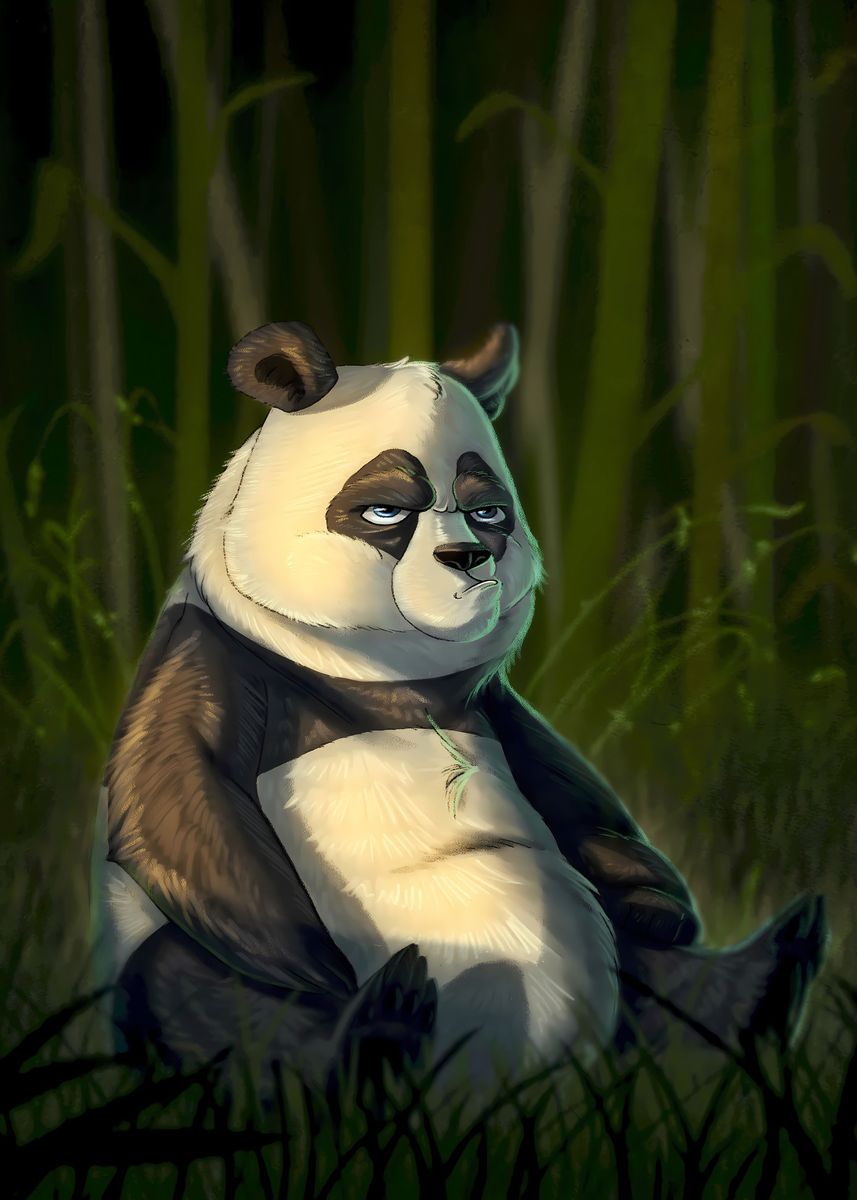 'Bored Panda' Poster, picture, metal print, paint by HOLOSOMNIA | Displate