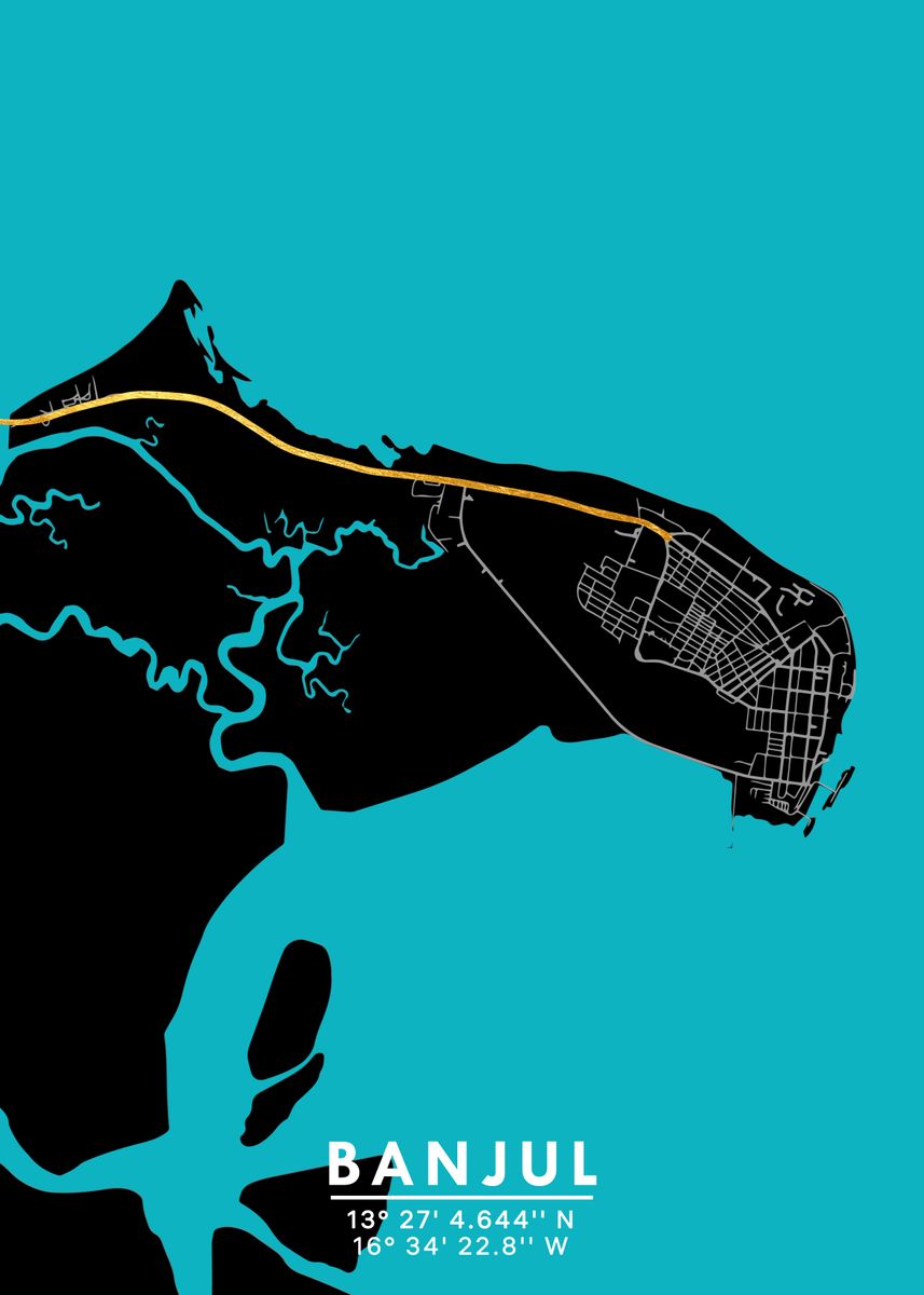 'Banjul The Gambia' Poster by Clayborne Frank | Displate
