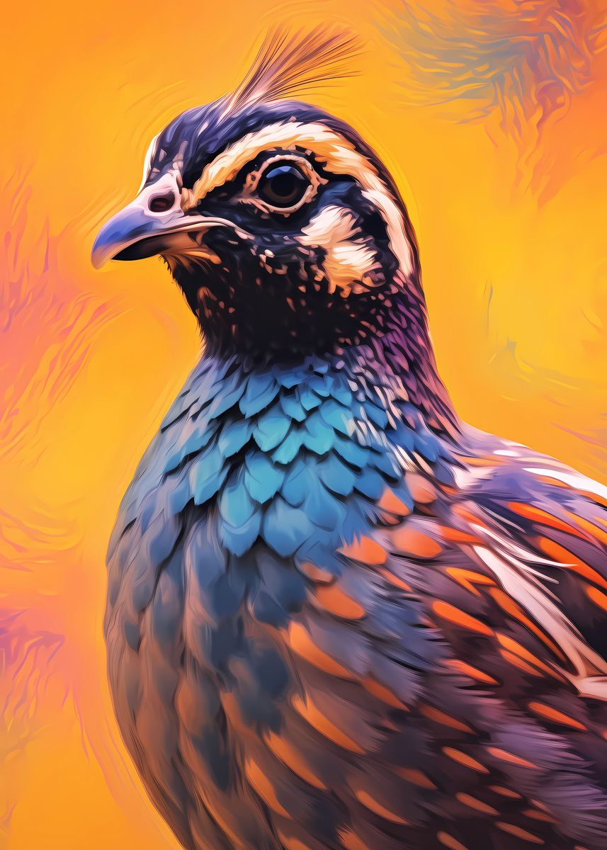 'Quail Color' Poster, picture, metal print, paint by DecoyDesign | Displate