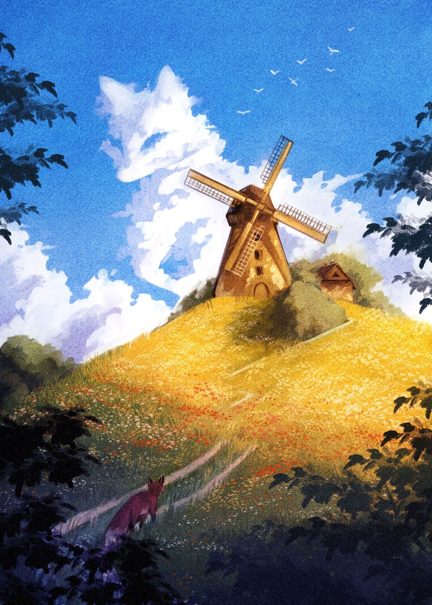 'Windmill' Poster by Martith | Displate