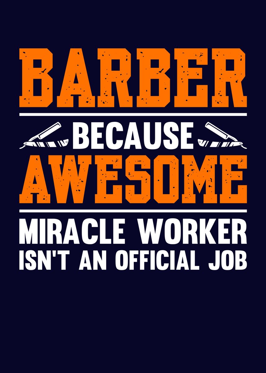 'Barber Hair Hairdresser' Poster, picture, metal print, paint by MzumO ...