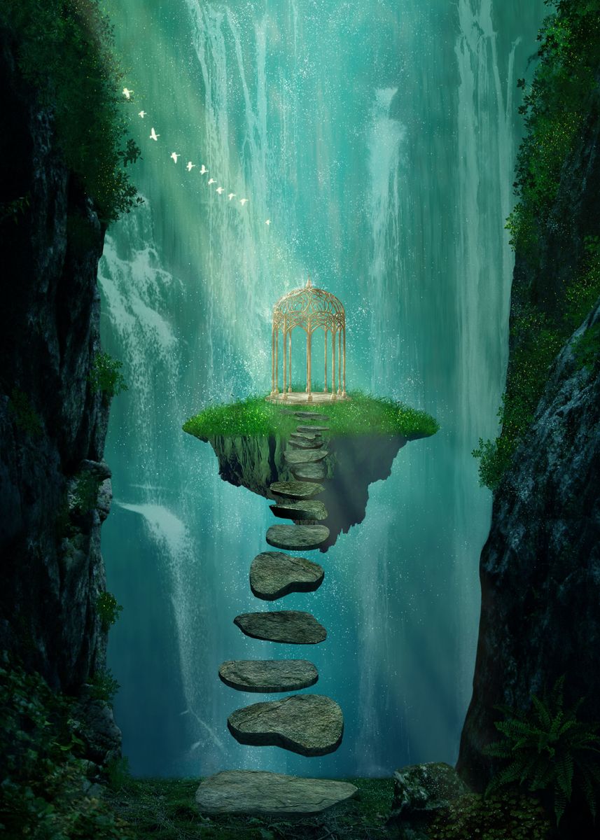 'Fantasy Landscape' Poster, picture, metal print, paint by Ander HaRRy ...