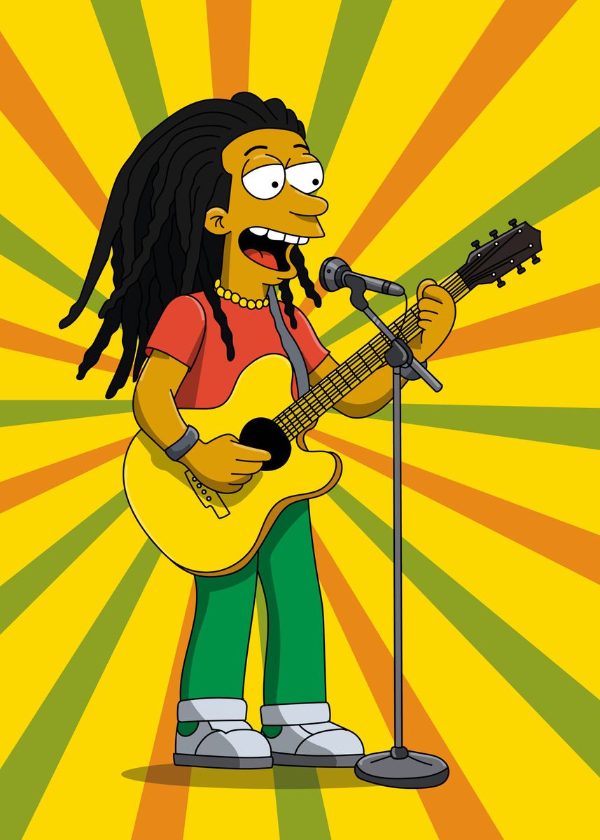 'Funny music cartoon' Poster by dam art | Displate