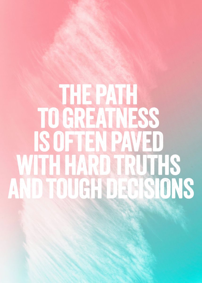 'Truth Quote' Poster, picture, metal print, paint by Mr Penguin | Displate