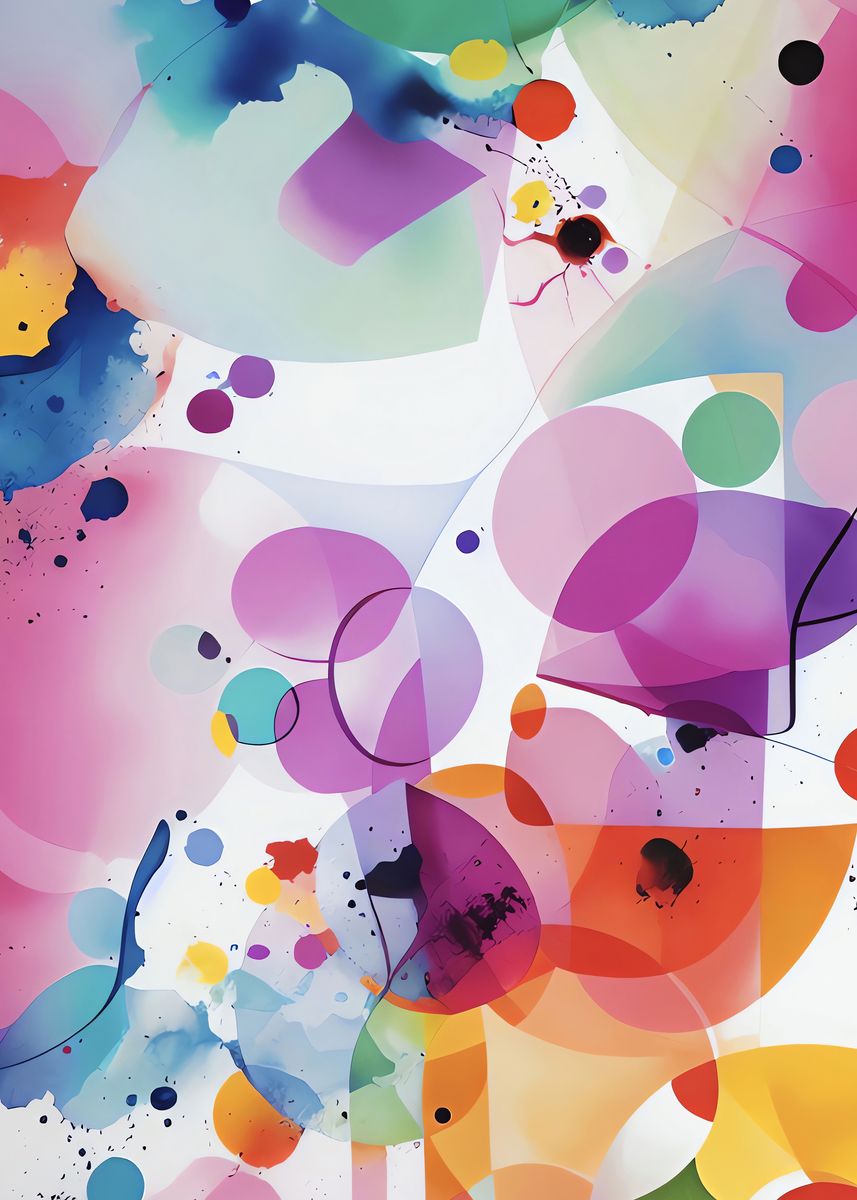 'Modern Pastel Abstract' Poster, picture, metal print, paint by BluePinkPanther | Displate