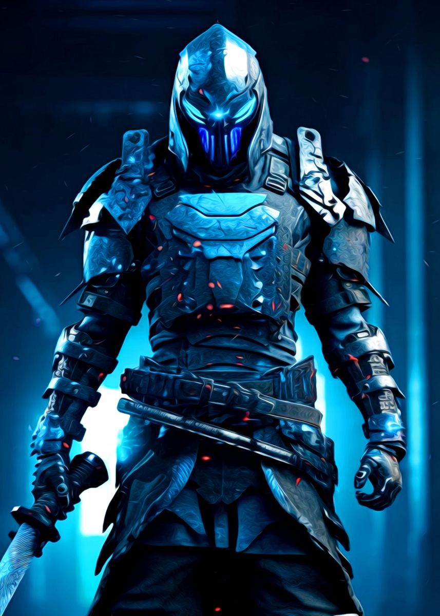 'Fantasy Warrior' Poster, picture, metal print, paint by Uranus Artist ...