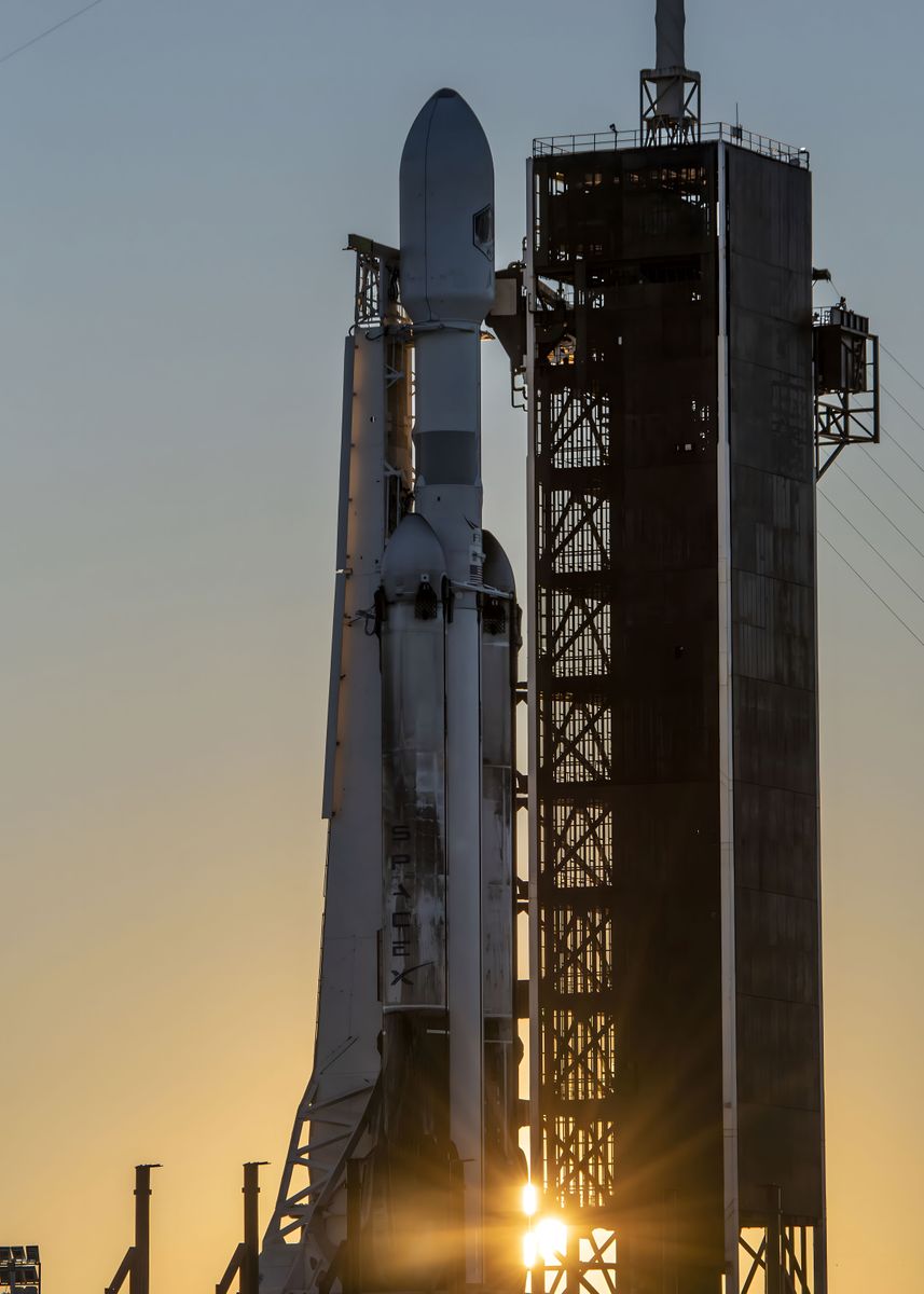 'SpaceX Falcon Heavy' Poster, picture, metal print, paint by Conceptual ...