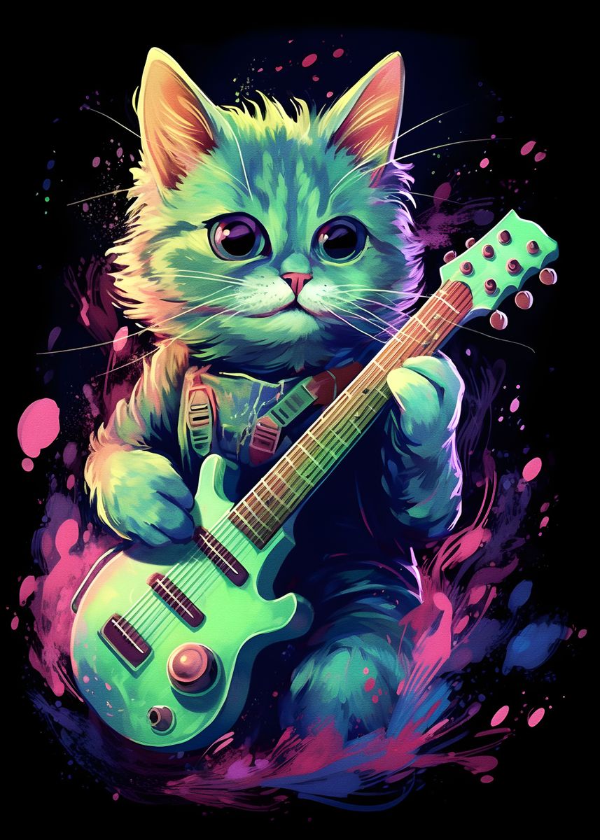 'The Asheera cat ' Poster, picture, metal print, paint by Elz art ...