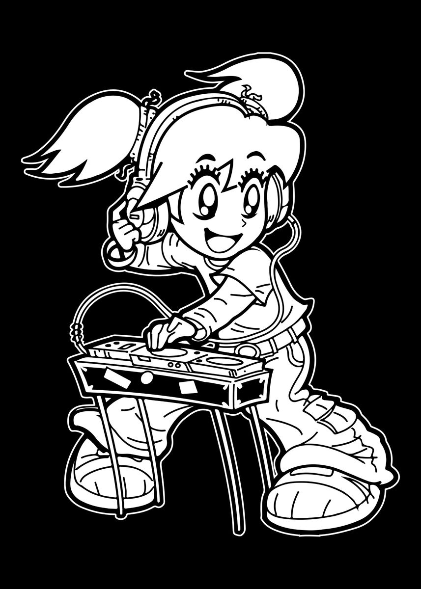 'Dj Disc Jockey' Poster, picture, metal print, paint by CrazySquirrel ...