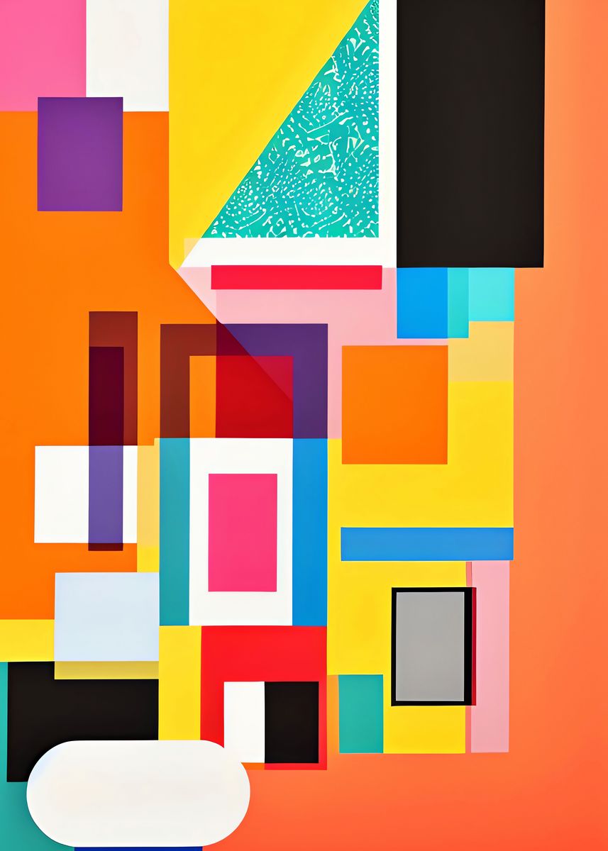 'Modernist Abstract Collage' Poster by BluePinkPanther | Displate