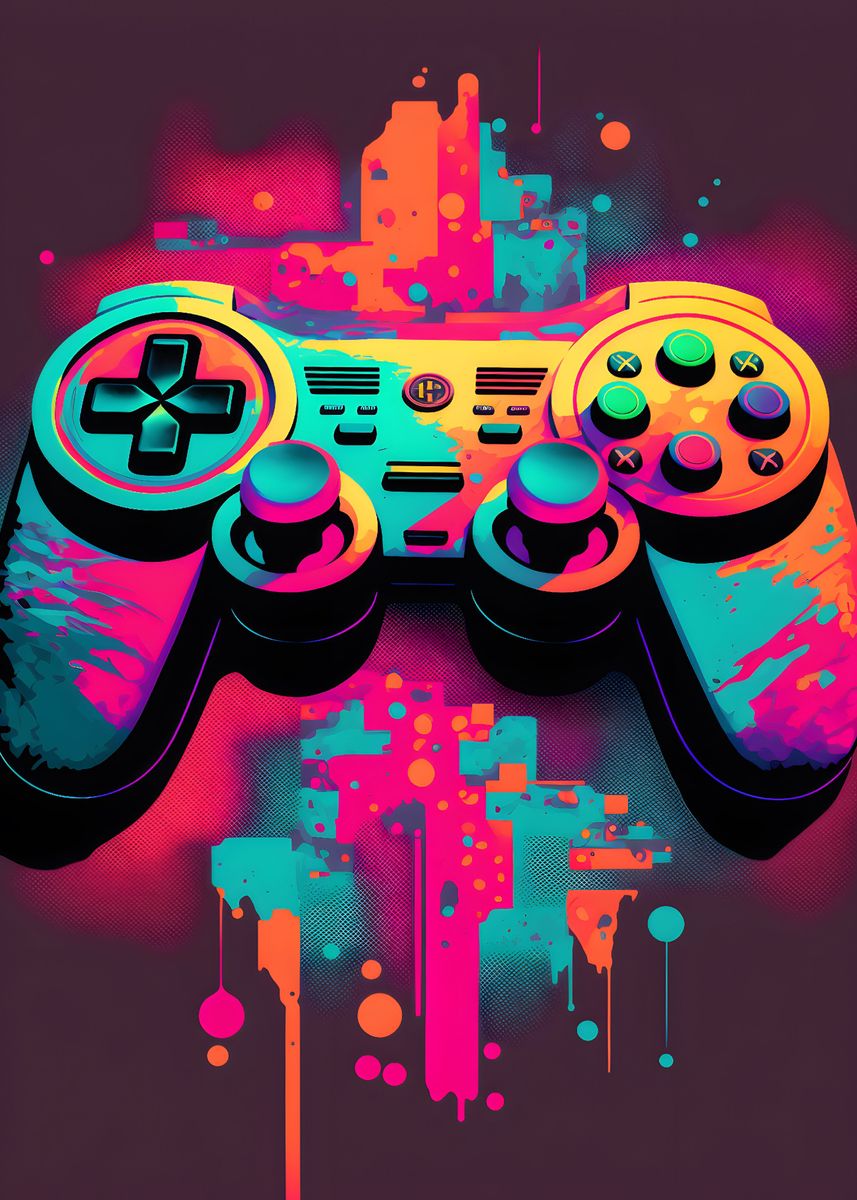 'Gaming Controller' Poster, picture, metal print, paint by Ander HaRRy ...