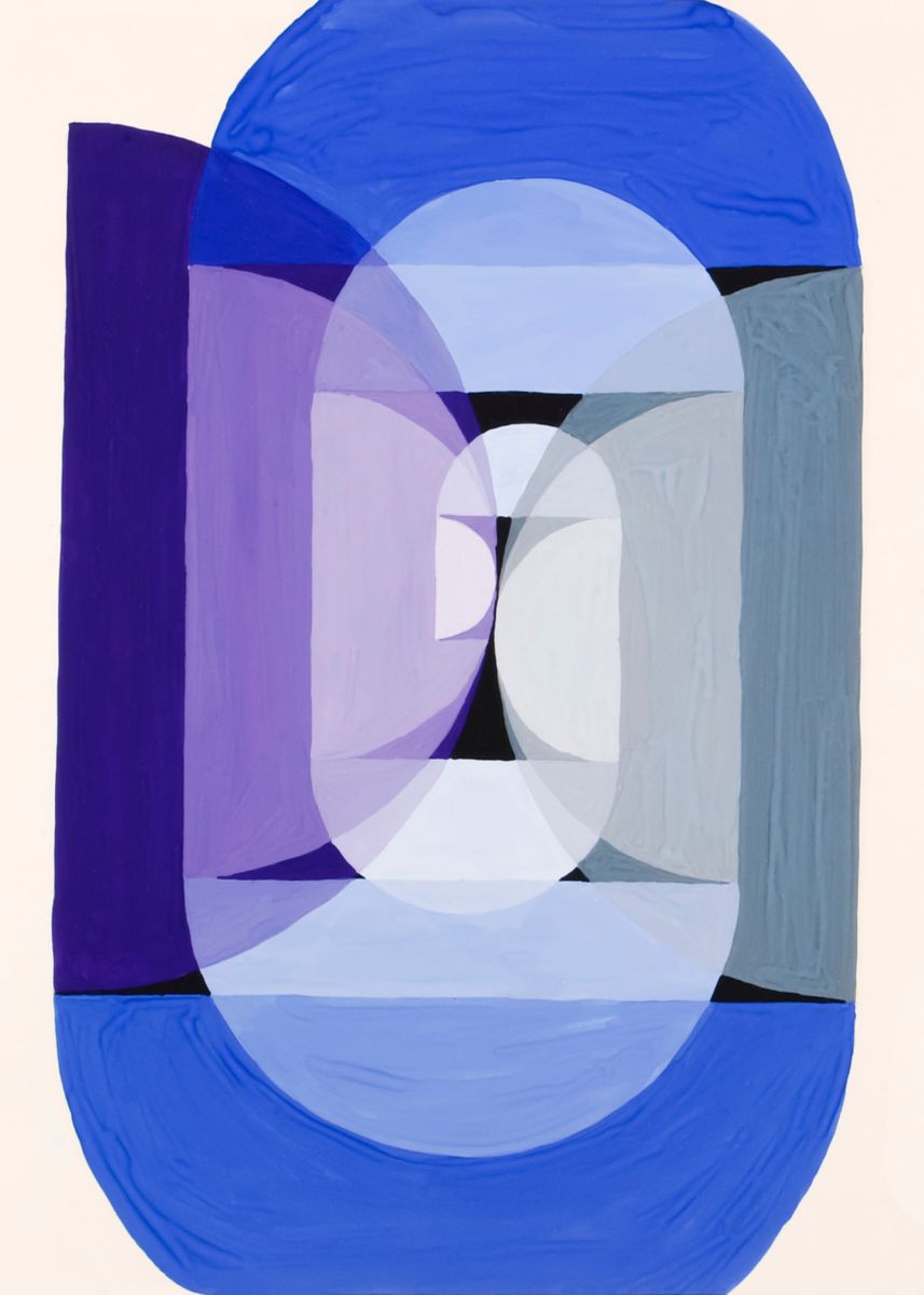 'Blue Gray Violet Wheel' Poster by Mango Art | Displate