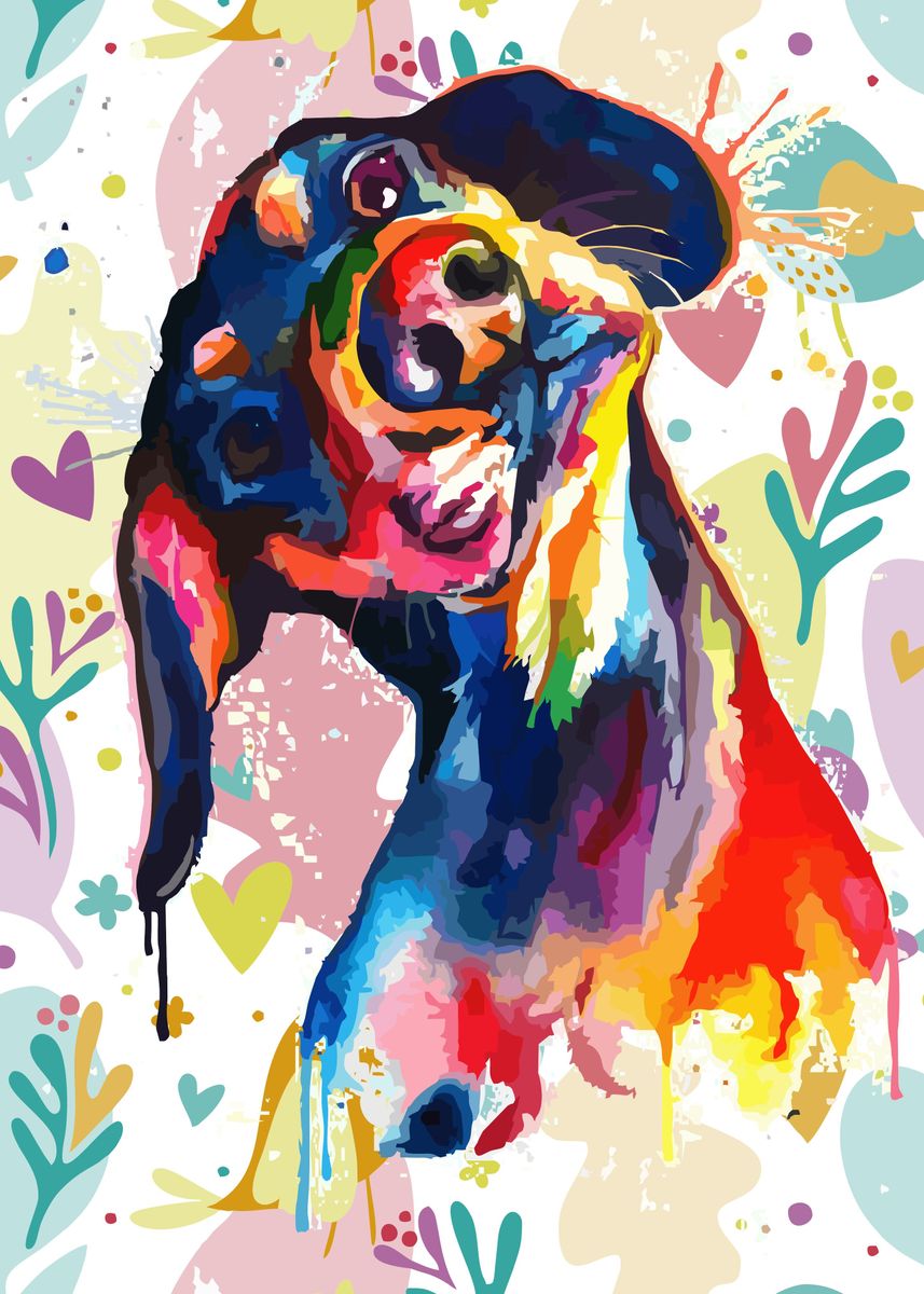 'animal abstract' Poster, picture, metal print, paint by WallWonders ...