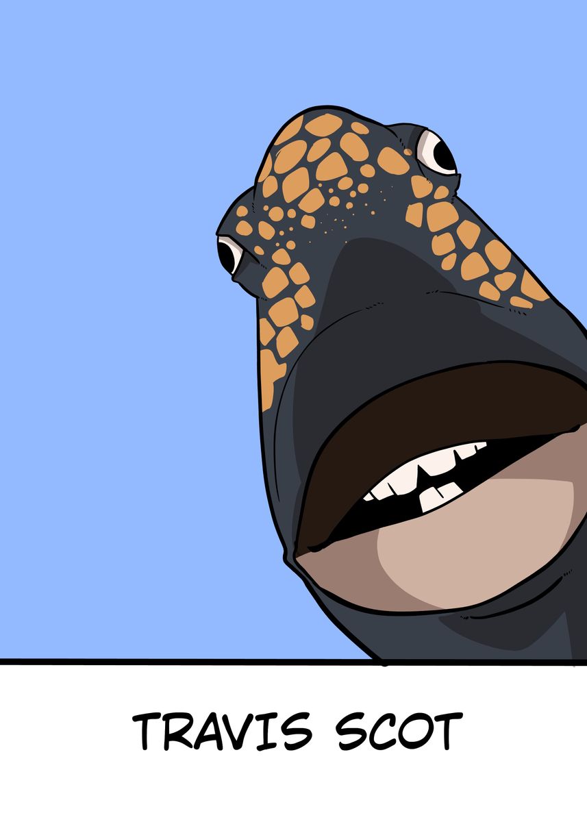 'Travis scot fish' Poster, picture, metal print, paint by hafis ...