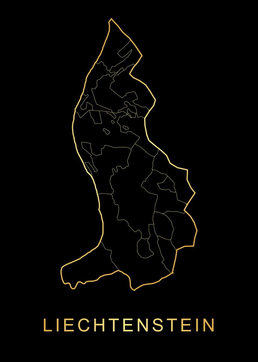 'Liechtenstein' Poster, picture, metal print, paint by Deeo | Displate