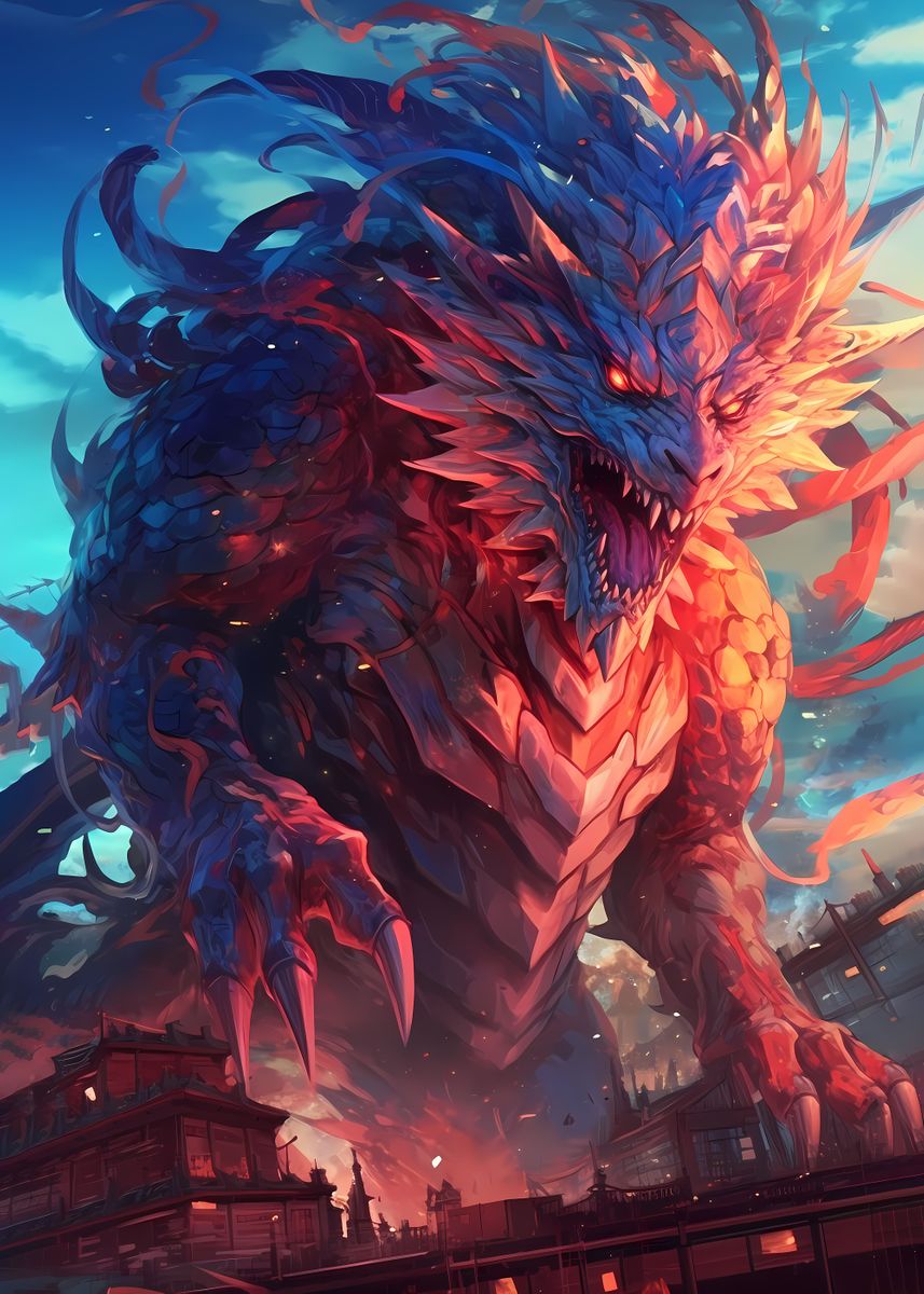 'Dragon Monster Fury' Poster, picture, metal print, paint by Luong Phat ...