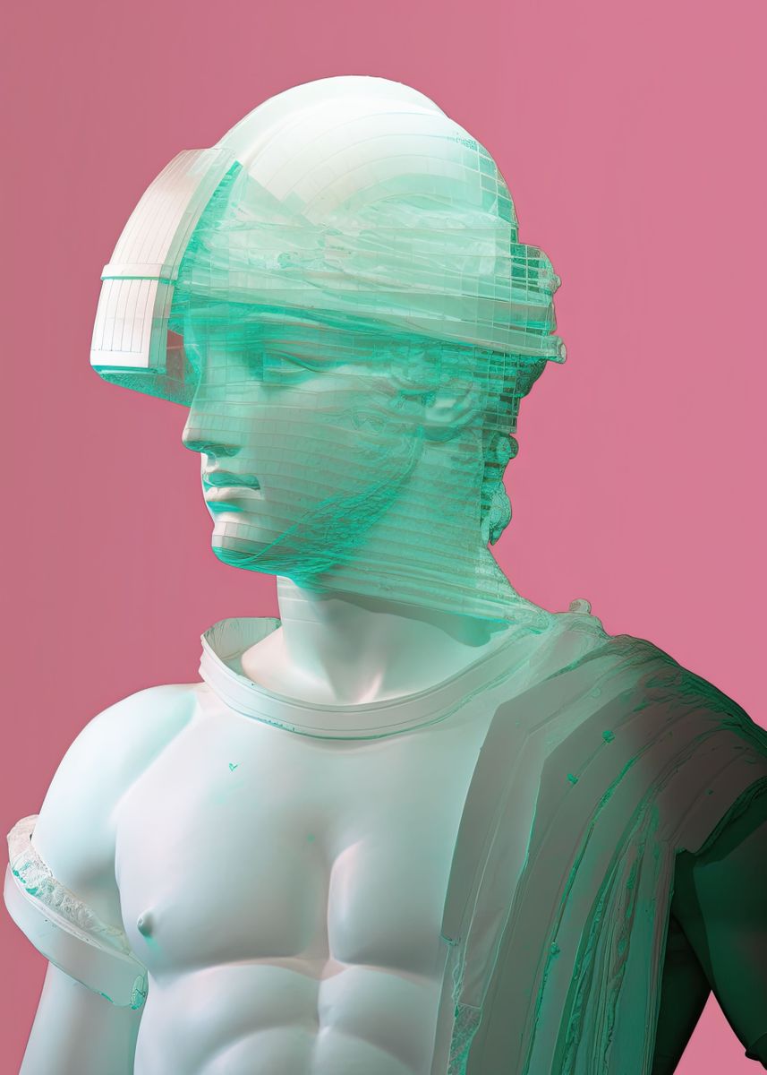 'Holographic Man' Poster, picture, metal print, paint by Morphic Prints ...