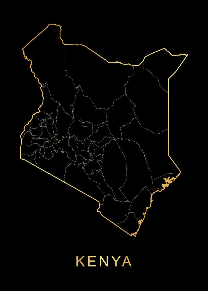 'Kenya' Poster, picture, metal print, paint by Deeo | Displate