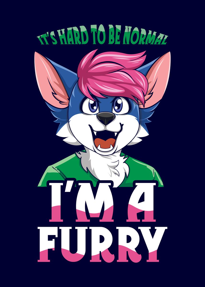 'Hard To Normal Furry Tail' Poster, picture, metal print, paint by ...