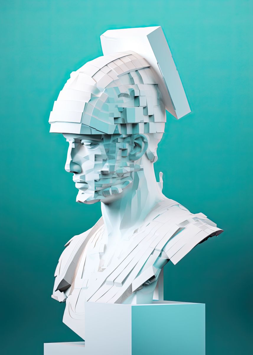 'Geometric Man' Poster, picture, metal print, paint by Morphic Prints ...