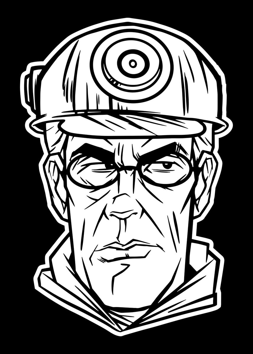 'Gold Mining Miner' Poster, picture, metal print, paint by ...