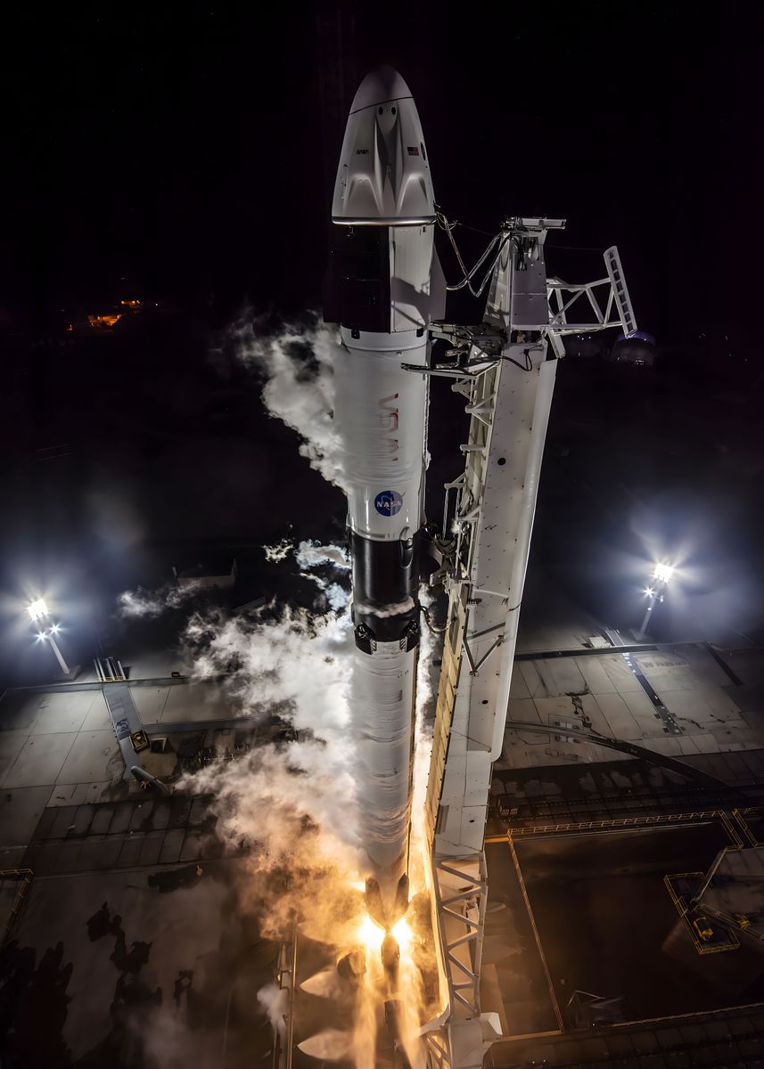 'Falcon 9 Launch' Poster, picture, metal print, paint by Conceptual ...