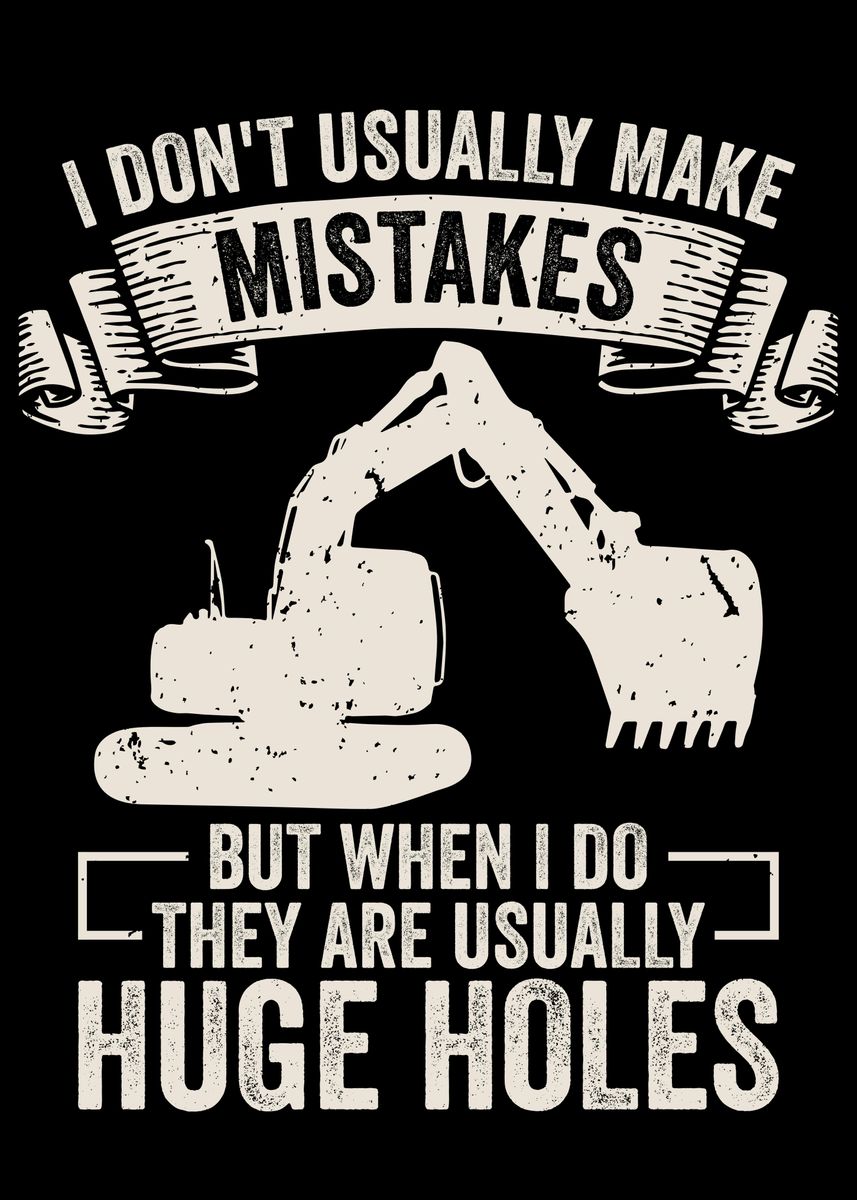 'Funny Excavator Operator' Poster by StonerPlates | Displate