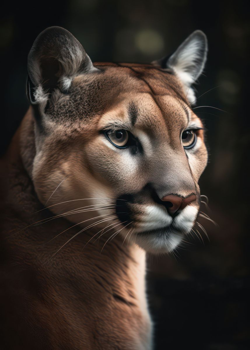 'Powerful puma' Poster by Zooscape Wildlife | Displate